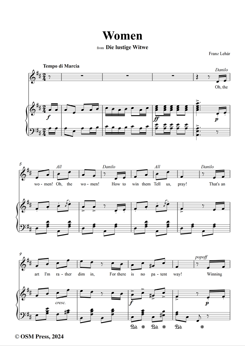 Lehár Women – Open Sheet Music