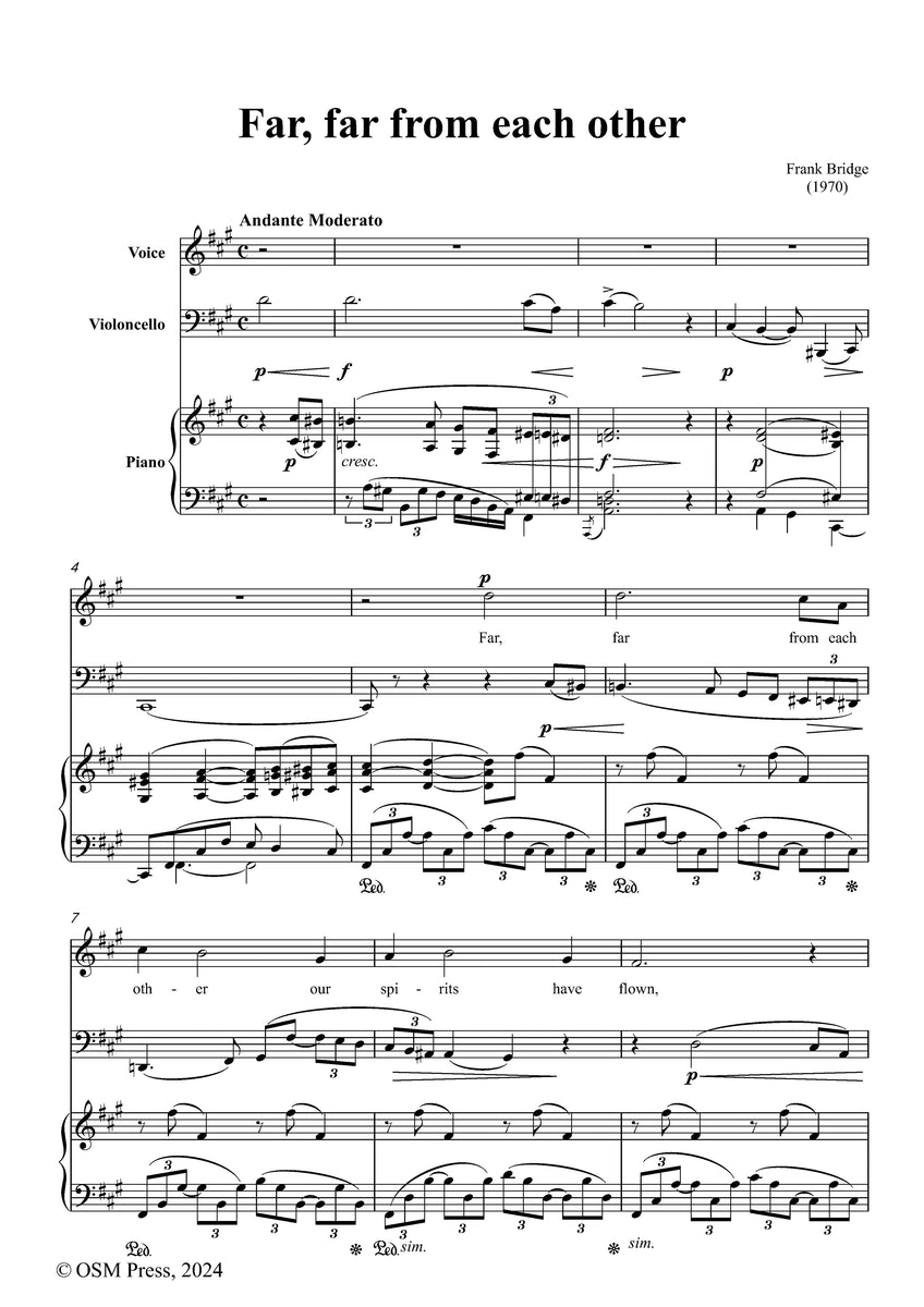Frank Bridge Far,far from each other,for Voice,Cello and Piano – Open ...