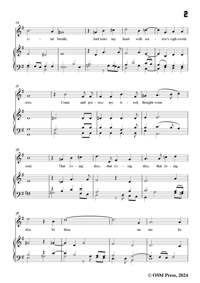 J. Dowland Come,Heavy Sleep – Open Sheet Music