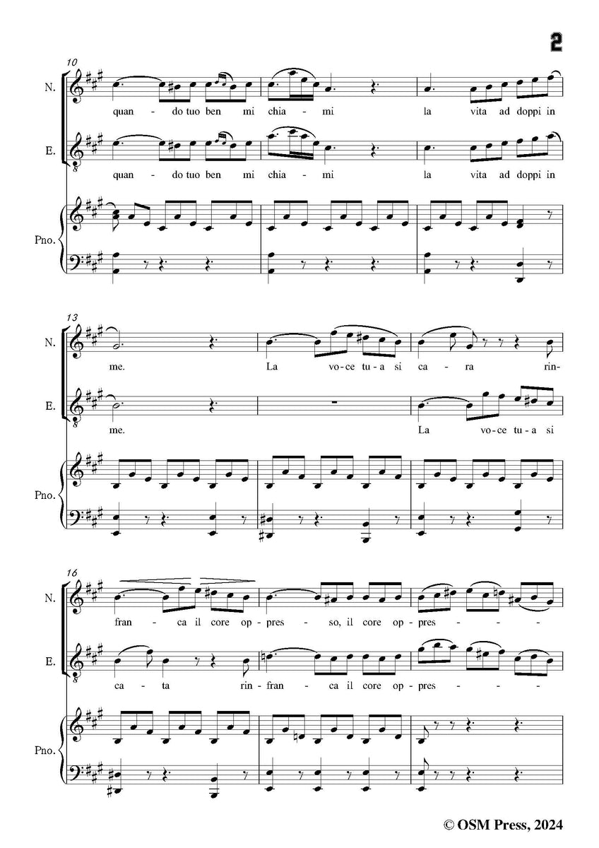 Donizetti Tornami a dir che m'ami(Act III) – Open Sheet Music