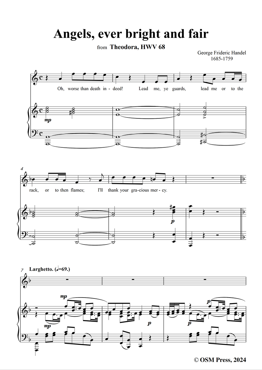 Handel Angels,ever bright and fair – Open Sheet Music