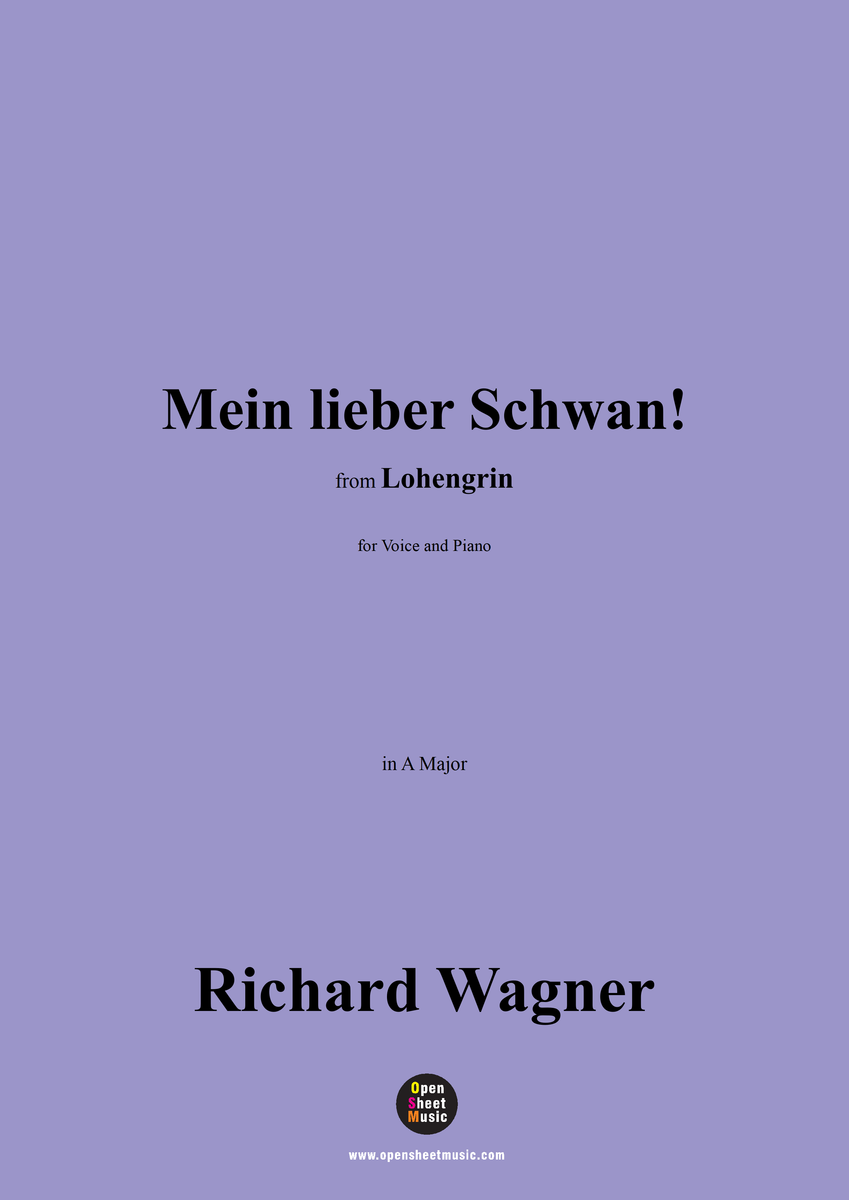 R. Wagner Mein lieber Schwan! – Open Sheet Music
