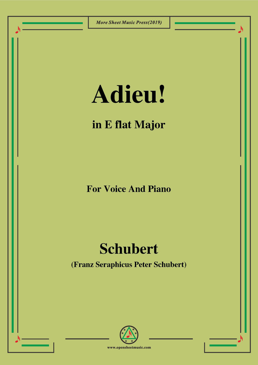 Schubert Adieu!, – Open Sheet Music